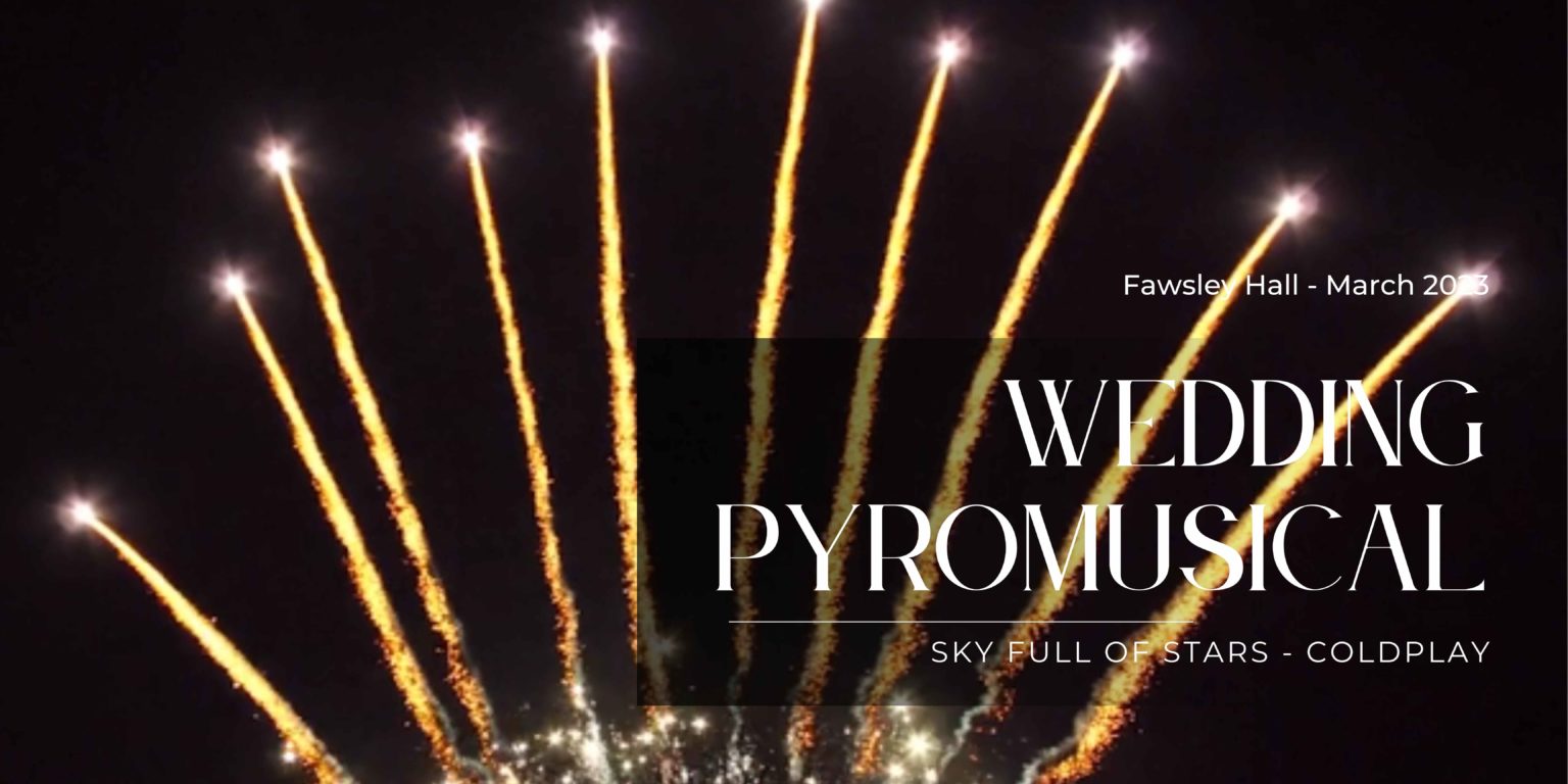 Low Noise Pyromusical Display - Fawsley Hall - Wedding Fireworks
